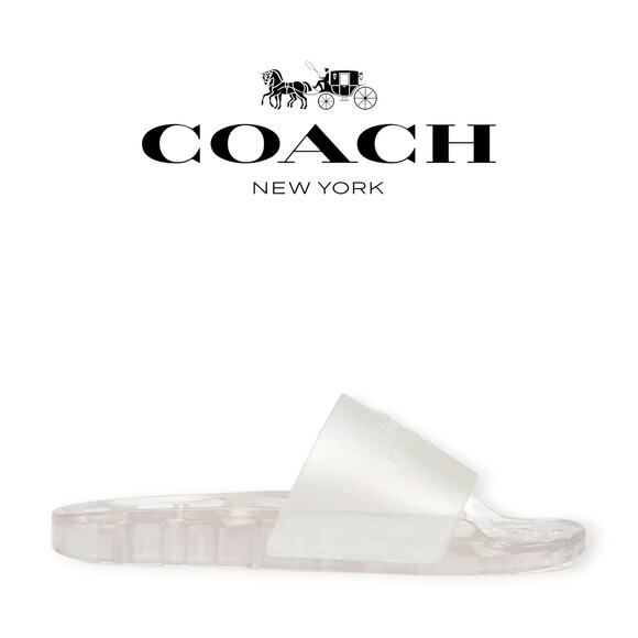 Coach | Shoes | Coach Us 9 Womens Ulyssa Transparent Logo Branded Jelly ...